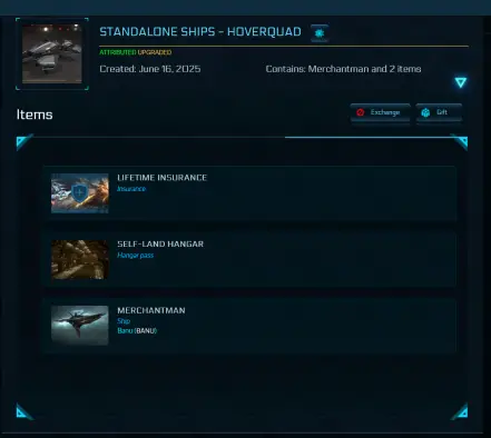 Buy Banu Merchantman - CCU'd from LTI Hoverquad & two Azlatan Armor ...