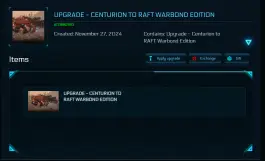 Buy Upgrade - Centurion to RAFT Warbond Edition at Star-Hangar.com