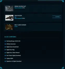 Buy Origin 350r + Game Package LTI w/ Origin Racing Suit w/ SQ42 - RARE ...