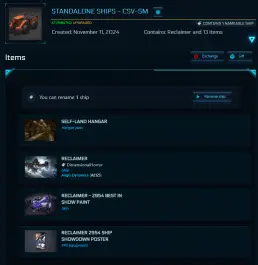 Buy Reclaimer LTI with 2954 BIS Skin - Melt Value $235 at Star-Hangar.com