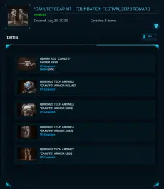 Buy “Canuto” Gear Kit - Foundation Festival 2023 Reward at Star-Hangar.com